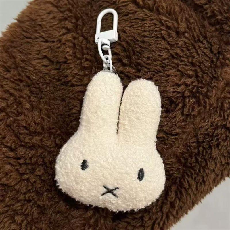 Miffy Cartoon Plush Key Chain Kawaii Anime Creative Doll Simple ...
