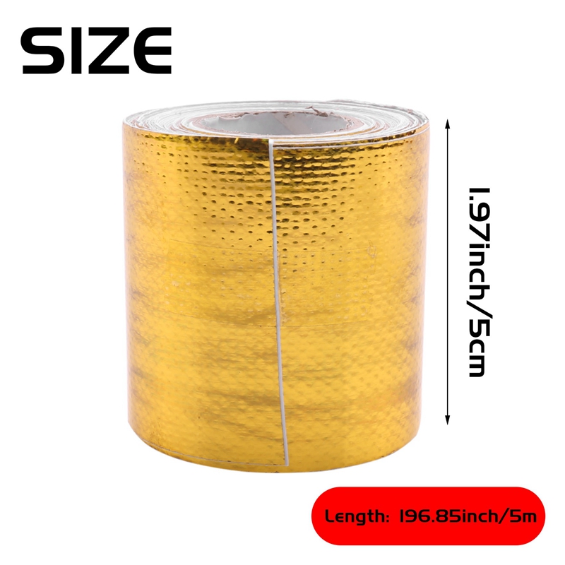 Reflect A Gold Thermal Tape Air Intake Heat Insulation Shield Wrap ...