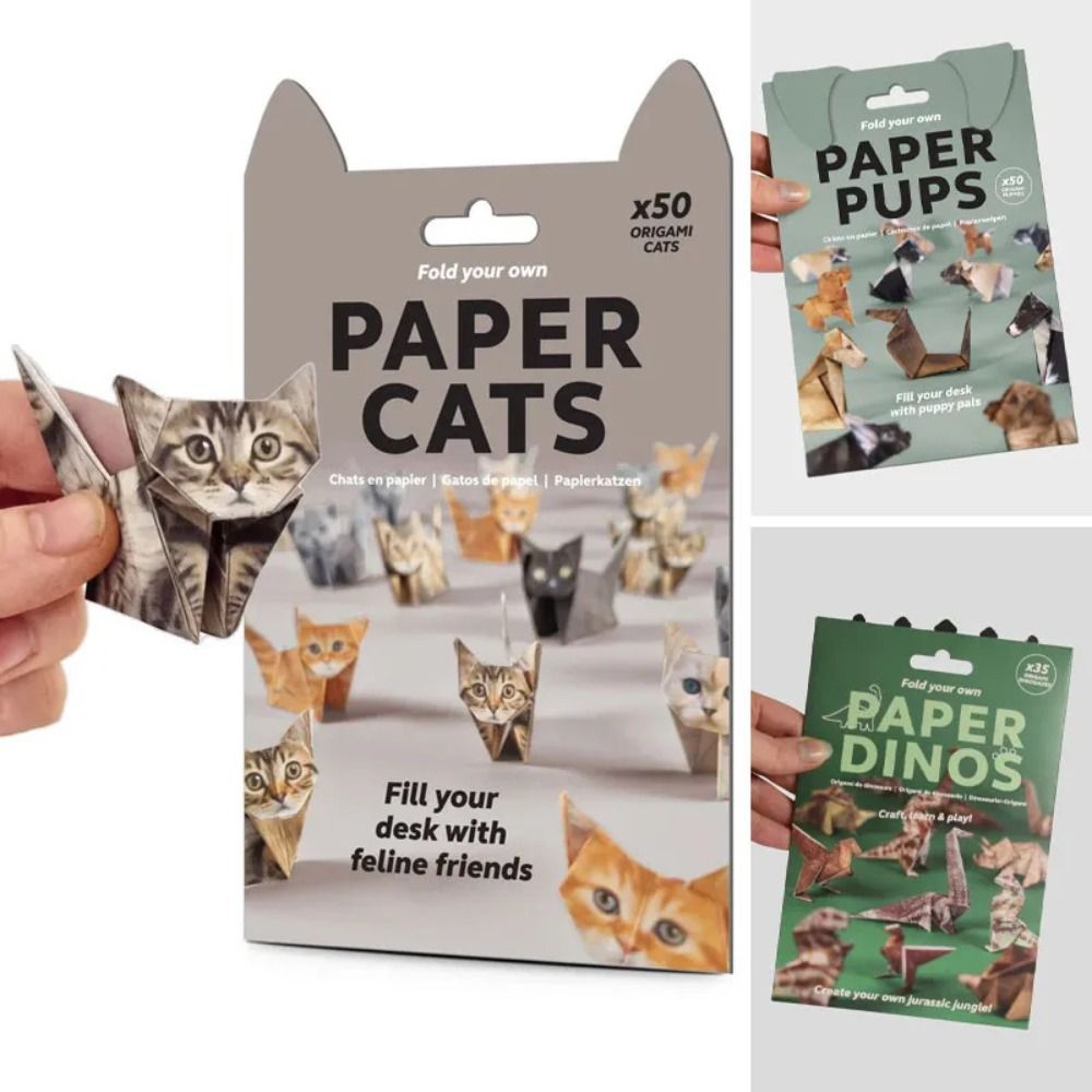 Art Origami 50pcs DIY Paper Cats Creative Animals Art Origami Book ...