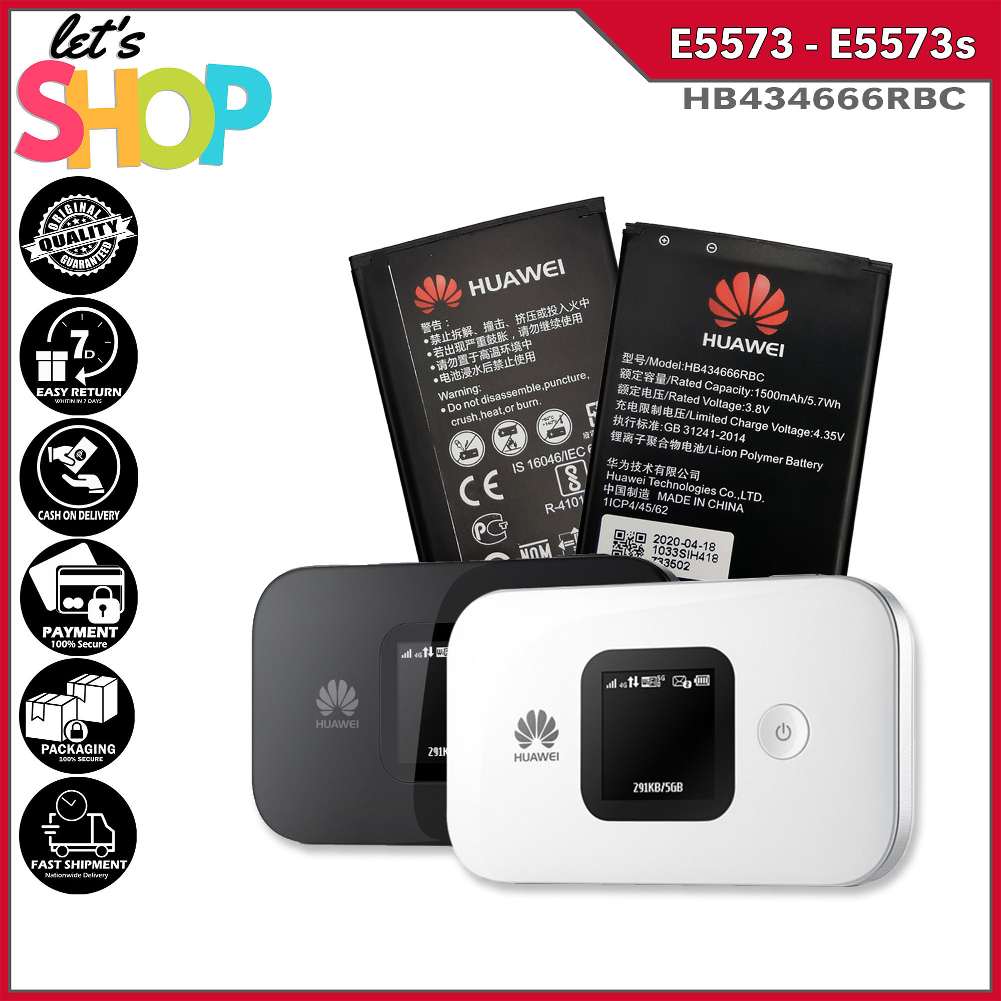 Huawei Pocket Wifi Battery Original Quality and Capacity Model ...