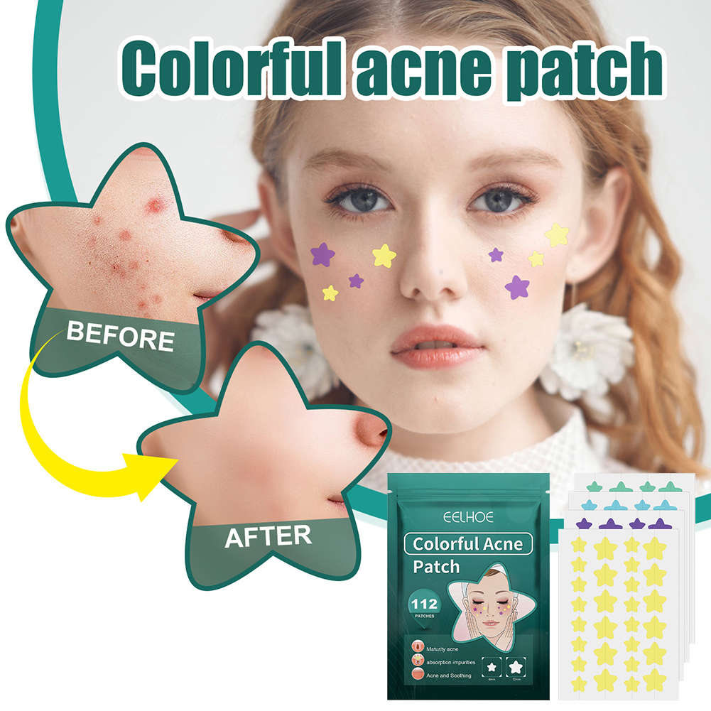 112pcs Pimple Acne Concealer Beauty Acne Tools Star Shaped Hydrocolloid ...