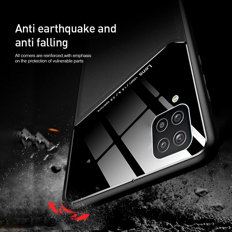 leather texure car magnetic holder phone cover for samsung galaxy a 12 32 52 a02s a12 a32 a42 ...