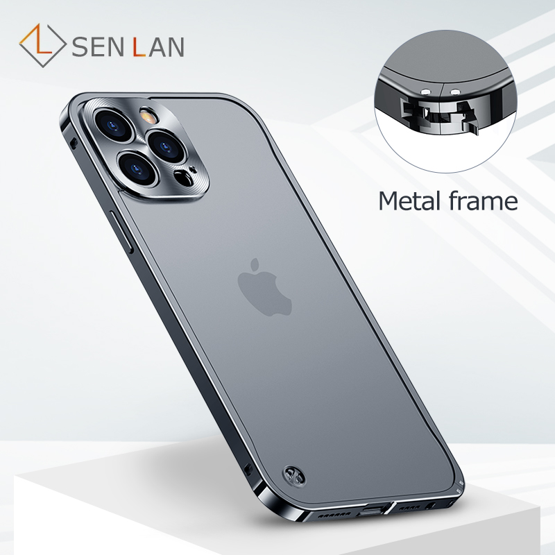 Metal Phone Case For IPhone 12 13 14 15 Pro Max Cover 15Plus Magnetic ...