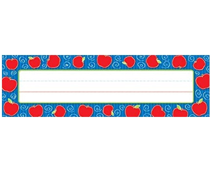 36 PC SET CARSON DELLOSA Student Table Top Desk Name Plates Apple ...