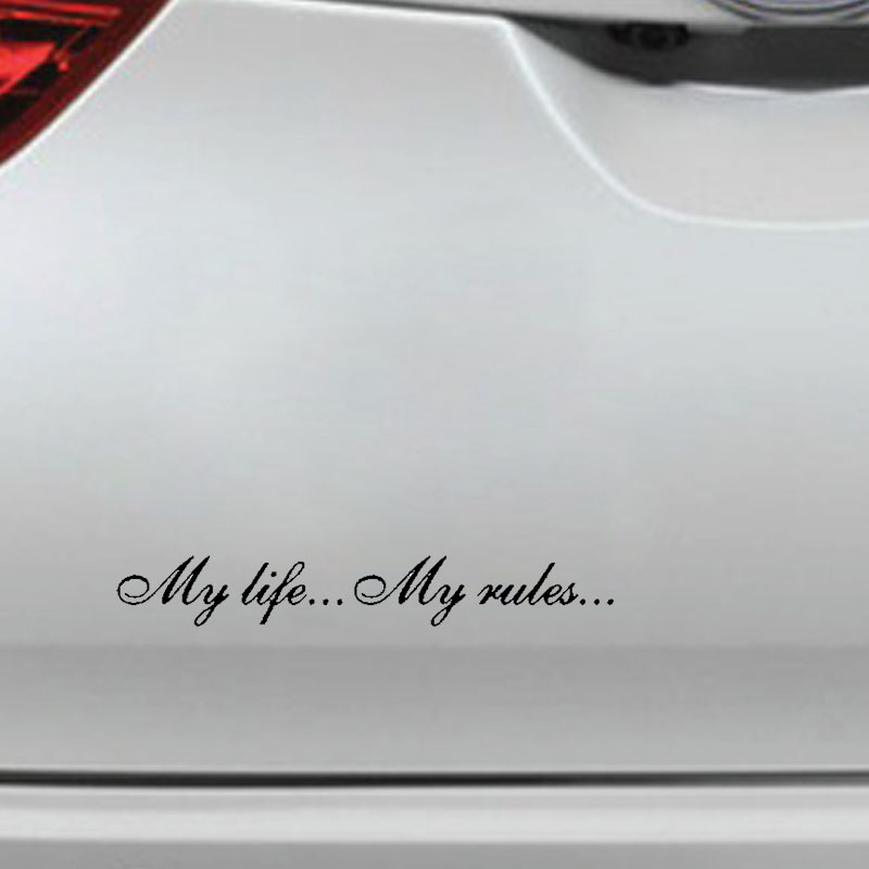 【Hottest Trends】QYPF 20CM*2.9CM Fashion MY LIFE ... MY RULES... Decal ...