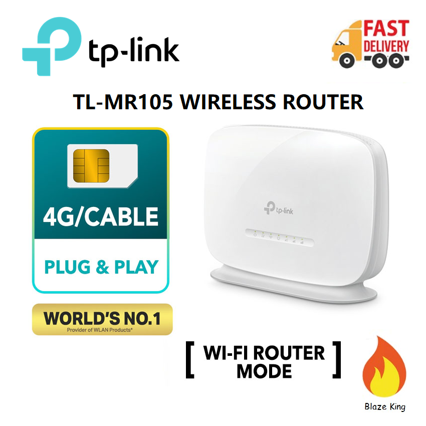TP-Link TL MR105 TL-MR105 Sim Card Router 300Mbps Wireless N 4G LTE ...