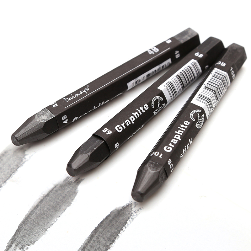【EcoDealsq】Graphite Stick Set - Water Soluble - 4B 6B 10B, Art Drawing ...