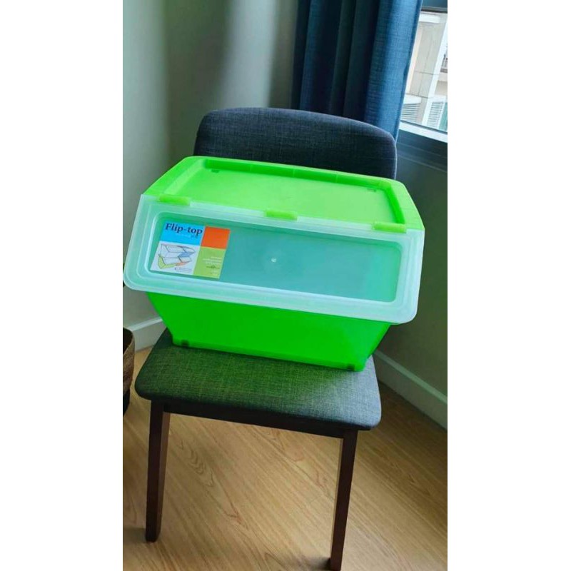 flip top storage box with wheels (big) 56L (small) 48L | Lazada PH