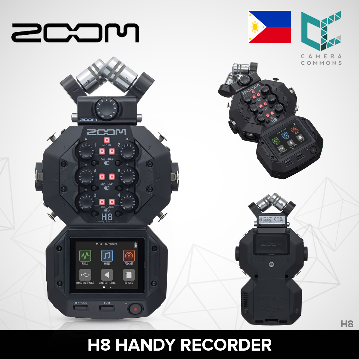 Zoom H8 8-Input 12-Track Portable Handy Recorder | Lazada PH