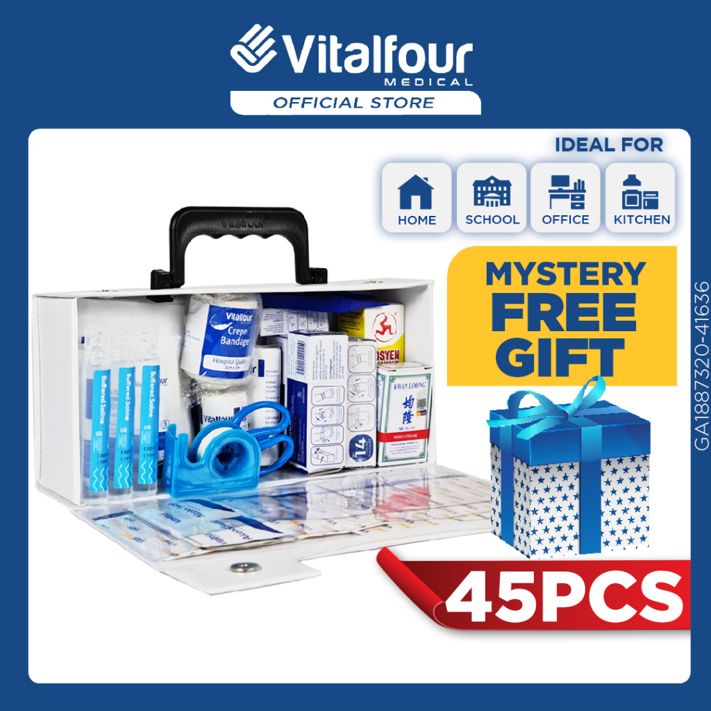 VitalFour First Aid Kit All Purpose HomeOfficeRestaurant | Lazada