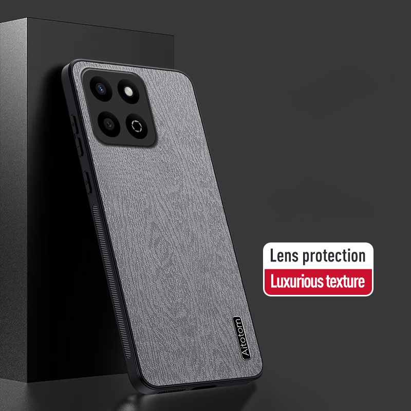 Phone case Honor X7C Wood Texture Canvas Hrad Shockproof Back Cover ...