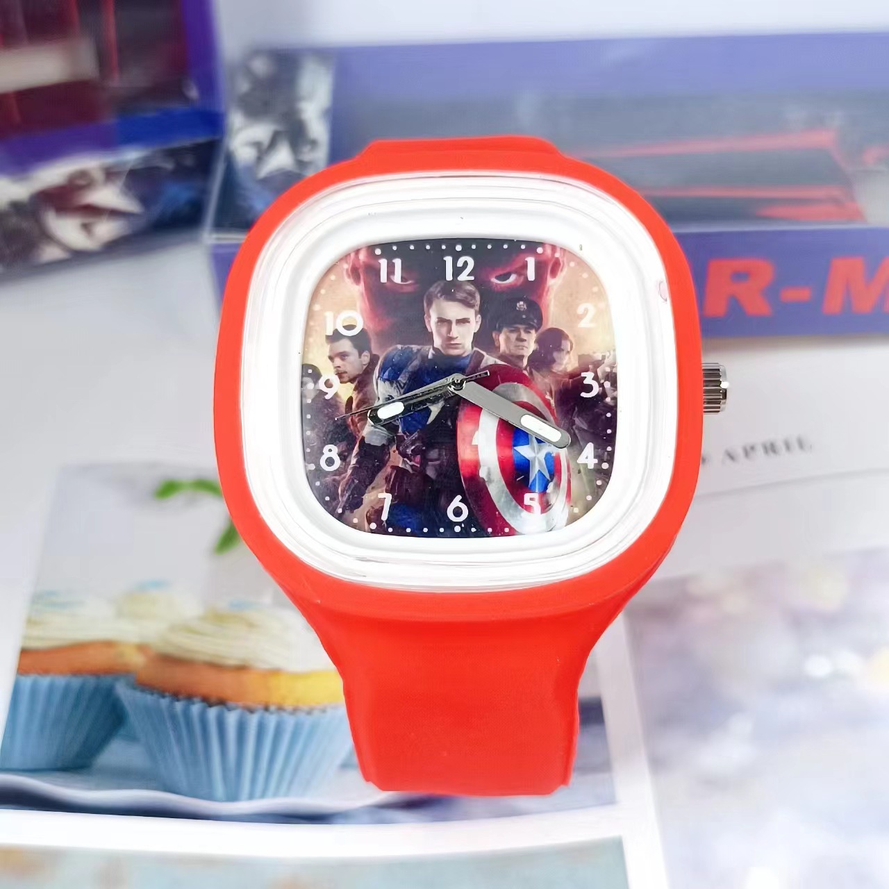 Captain America Student Kids Watch Marvel League of Legends Cartoon ...