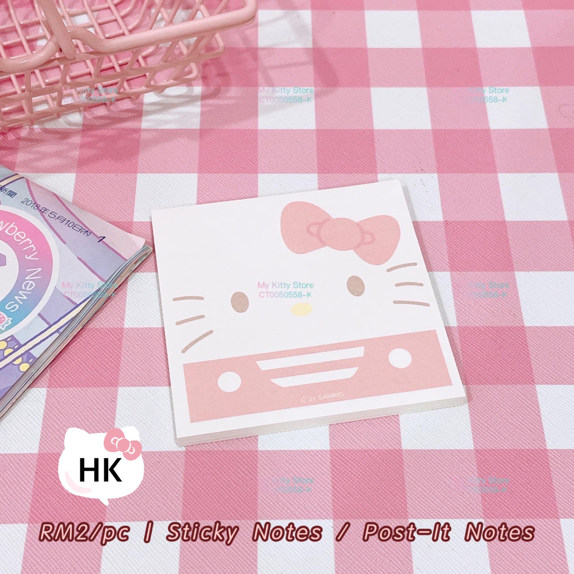 Cartoon Hello Kitty My Melody Kuromi Sticky Notes Pompompurin ...