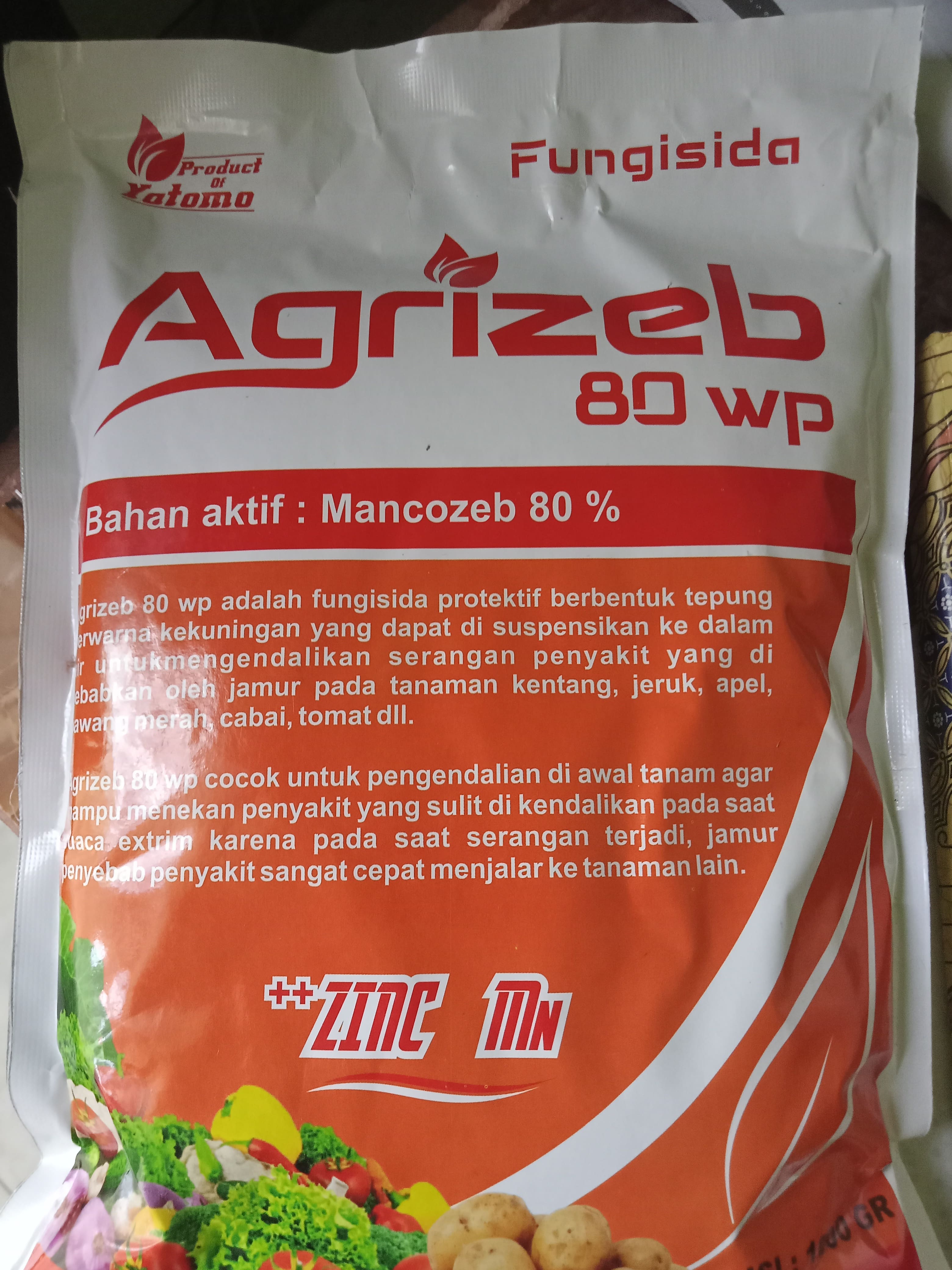FUNGISIDA MANCOZEB KUNING - AGRIZEB 80WP PLUS Zn dan Mn | Lazada Indonesia