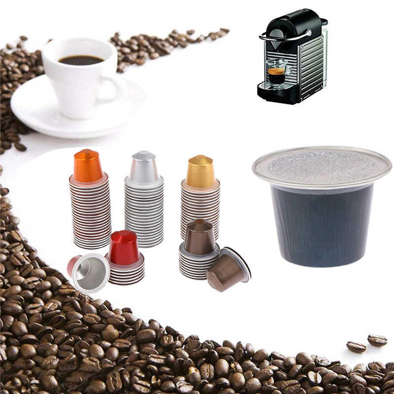 10Pcs/set Reusable Nespresso Coffee Capsules Disposable Nespresso Pods ...