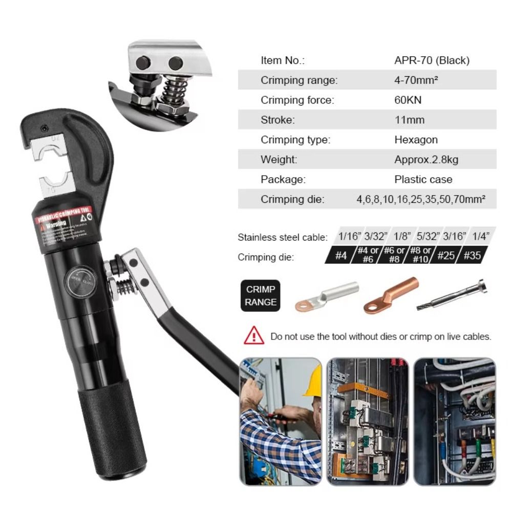 Crimping Tool Prevent Oil Leakage Hydraulic Crimper Alloy Steel ...