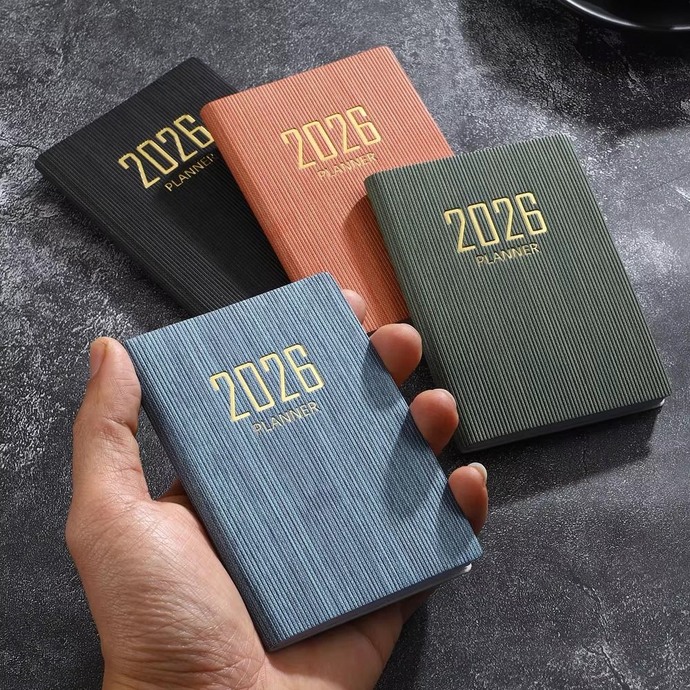2Pcs Journal 2026 A7 Planner Book 64 Sheets 128 Page Mini Portable ...
