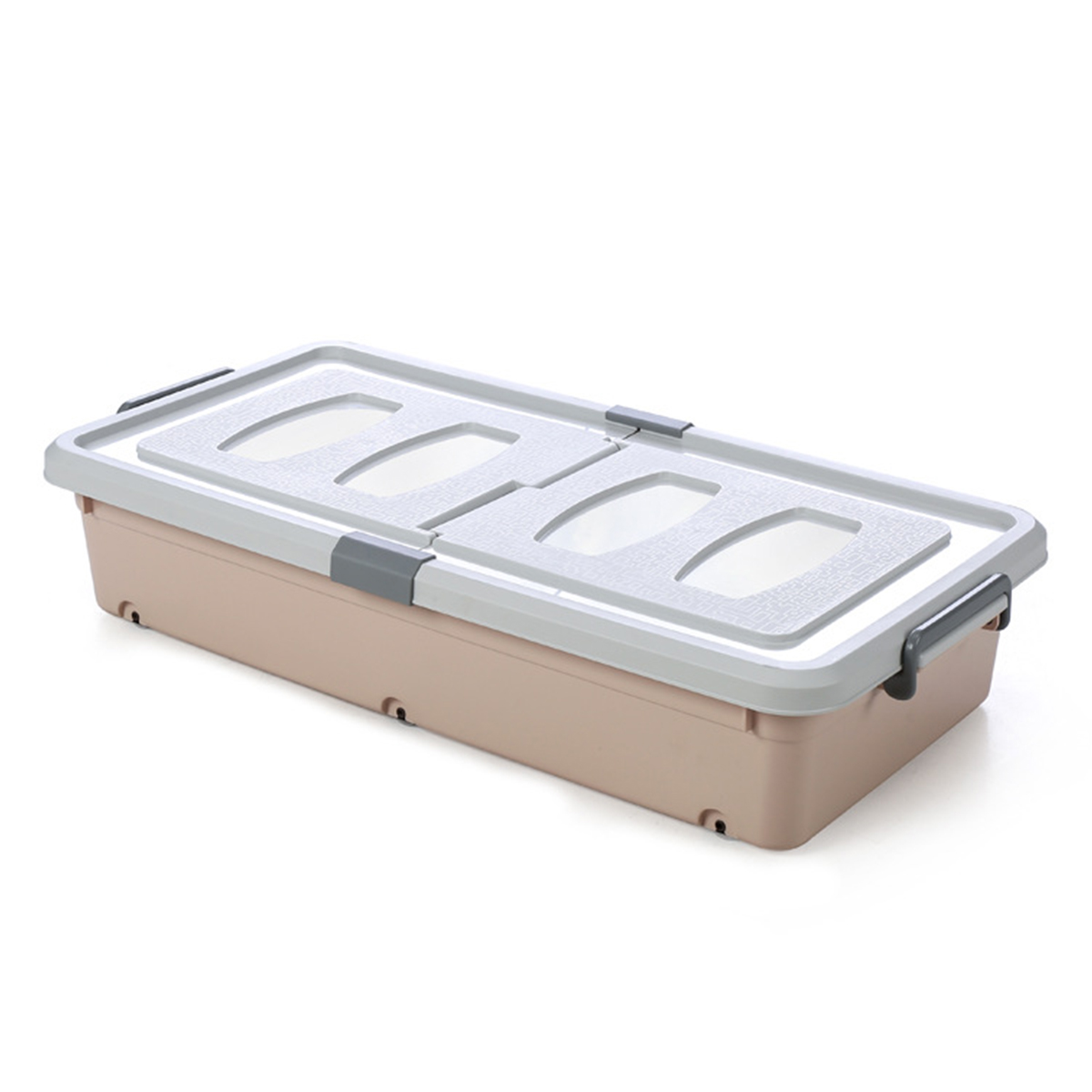 Underbed Stackable Storage Box With Wheels And Lid Multi-Purpose ...