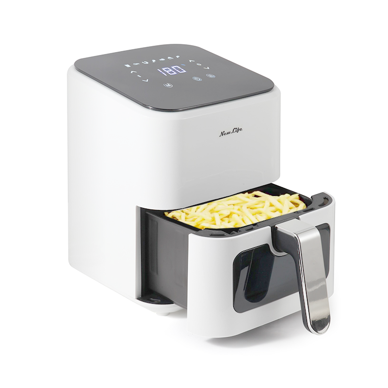 Air Fryer 4L Mini LED Digital Touch Screen Ransparent Glass Fryer Multi ...