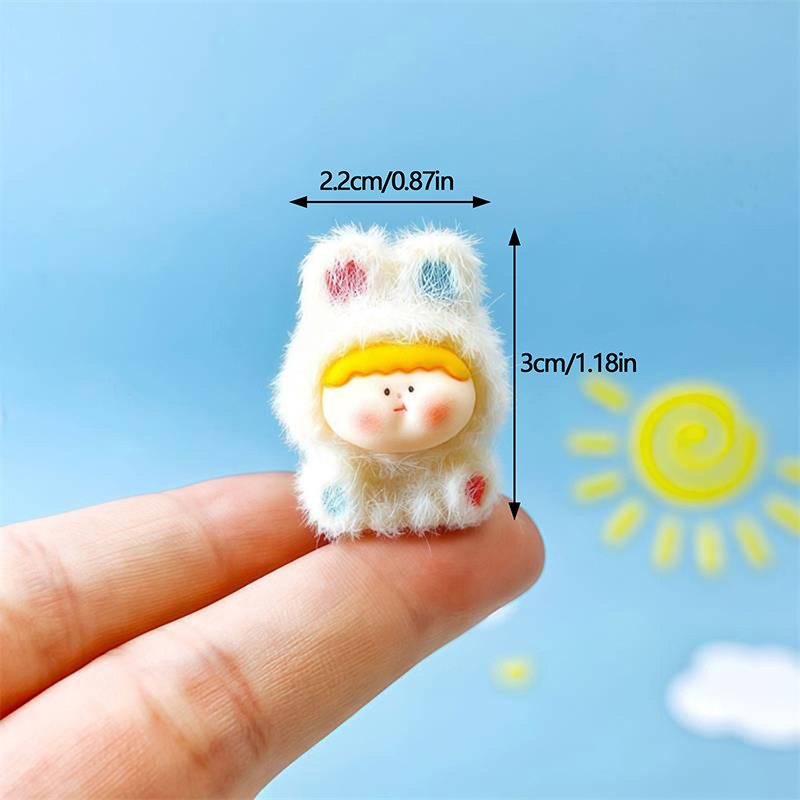 Random One Cute Dopamine Flocked Furball Lilith 3D Charms Car Ornaments ...