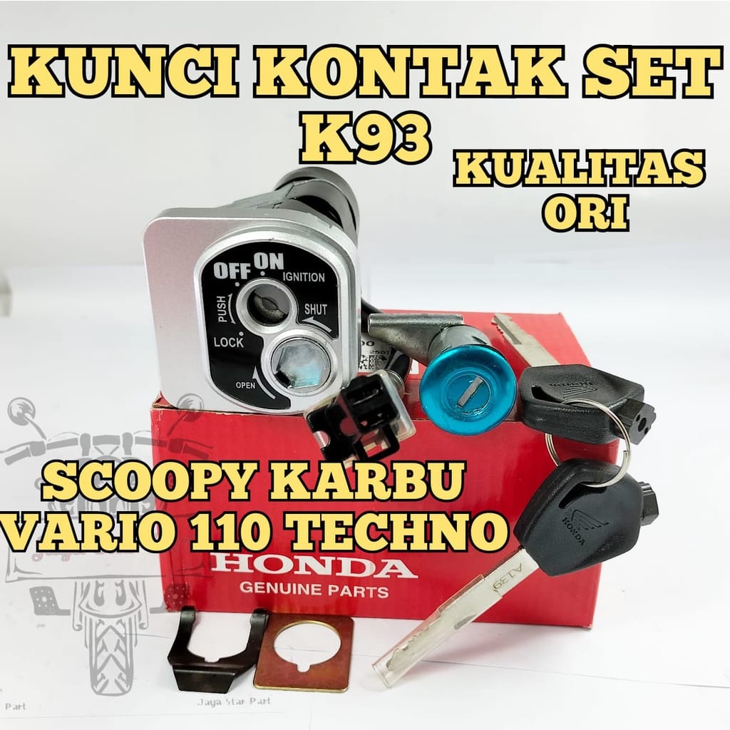 KUNCI KONTAK SET HONDA VARIO 110 TECHNO,SCOOPY KARBU K93 KUALITAS ...