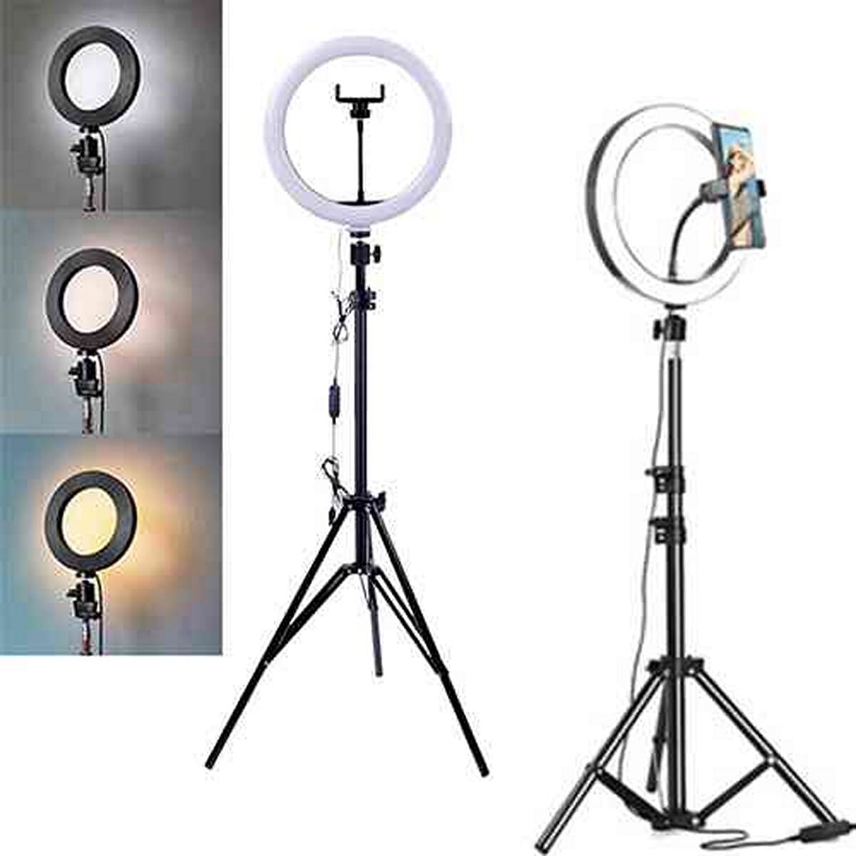 New Ring Light With Stainless Steel Stand Tripod And Phone Holder ...