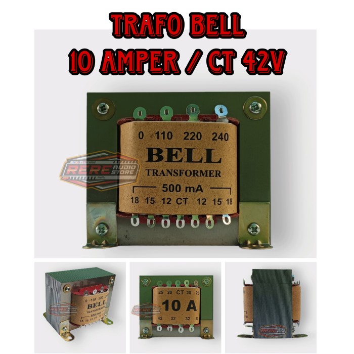 Trafo 10A Merk BELL Transformer / Travo 10 Amper CT 42V Tembaga Murni ...