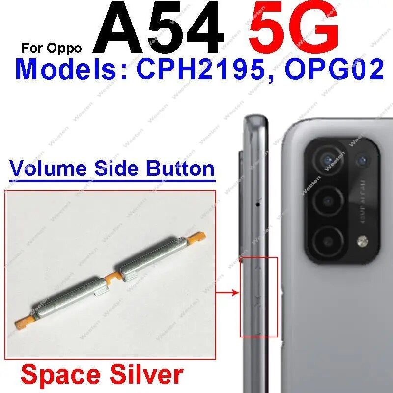 Power Button + Volume Side Button For OPPO A53 A53S A54 A54s A74 4G/5G ...