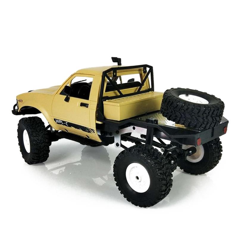 WPL C14 1:16 Scale 2.4G 2CH 4WD Mini Off-road RC Semi-truck RTR Kids Climb Truck yellow ...