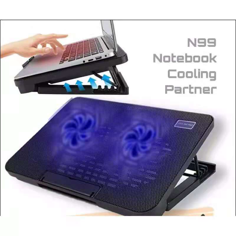 New N99 Dual Fan Notebook Cooling Partner Heavy Duty Cooler Pad | Lazada PH