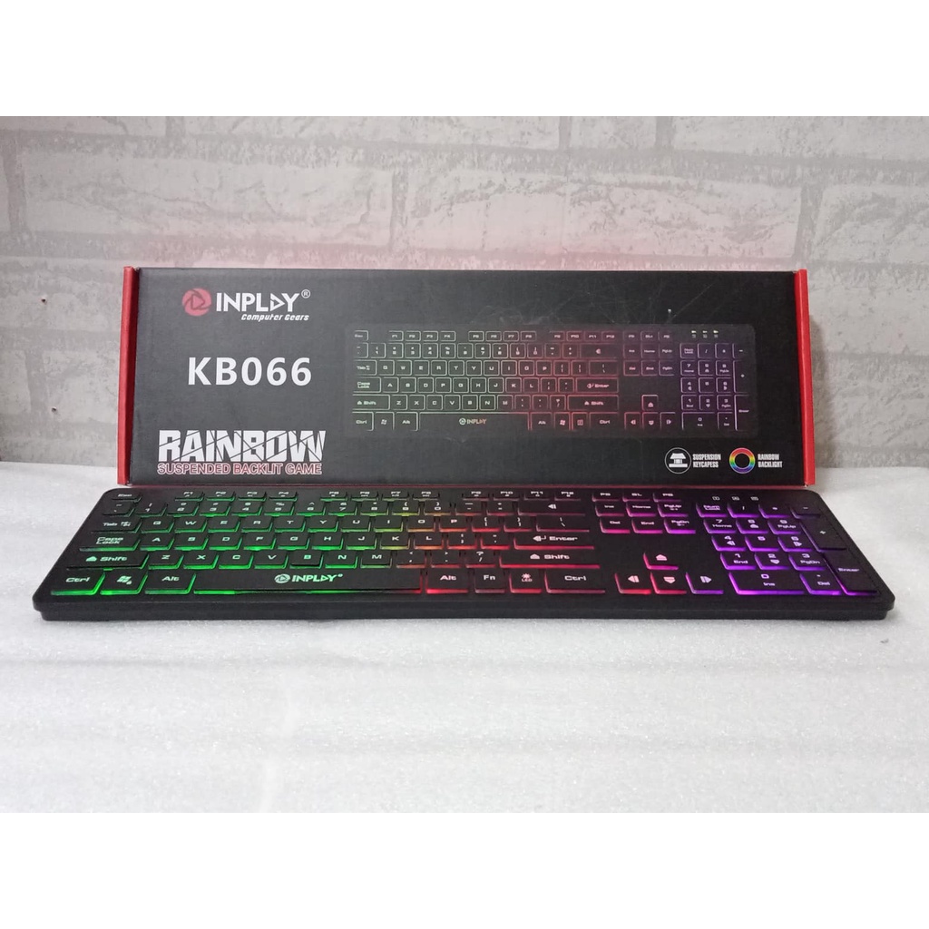 COD INPLAY KB066 RGB KEYBOARD WHITE AND BLACK | Lazada PH