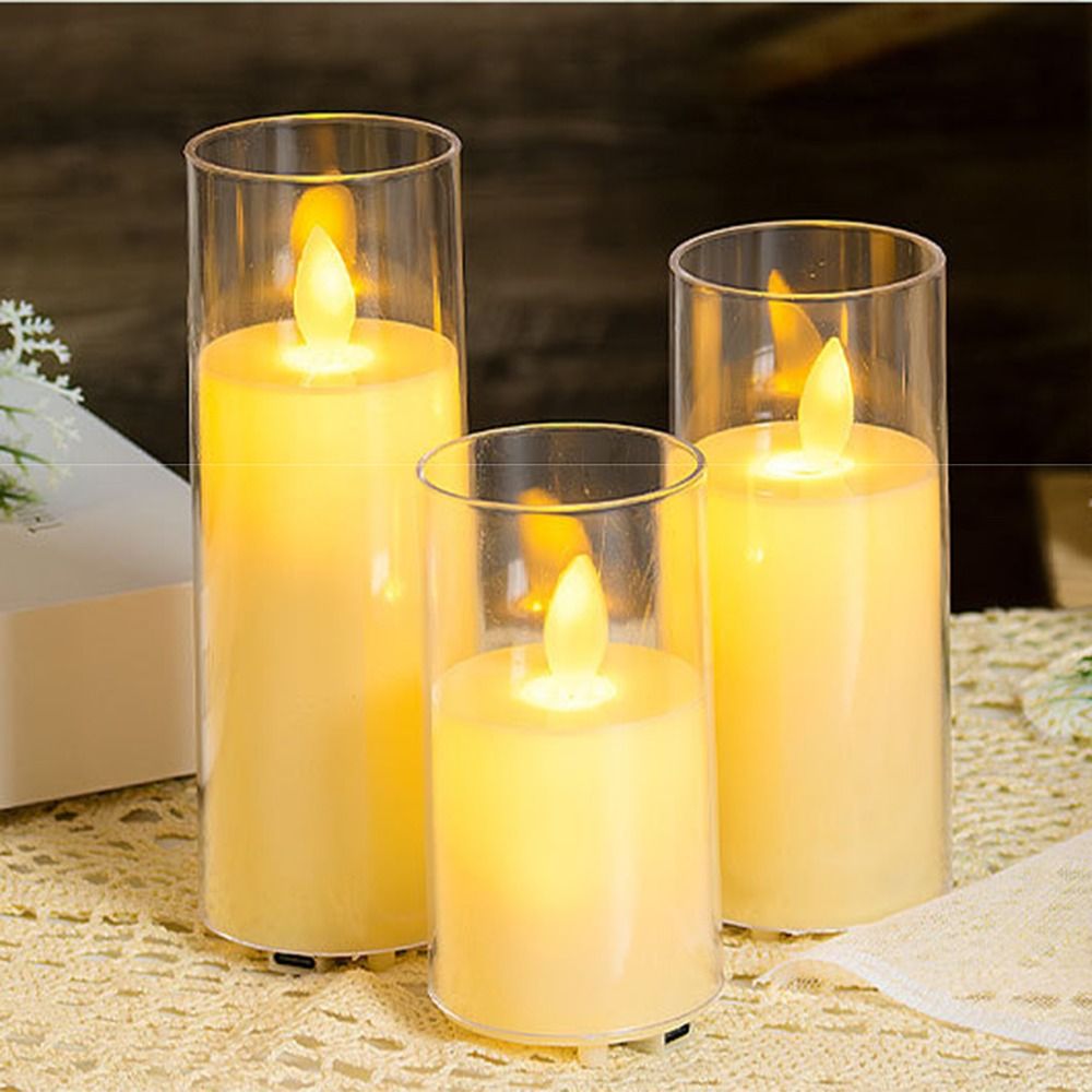 Romantic Rechargeable LED Flameless Candles with Remote Control Timer ...