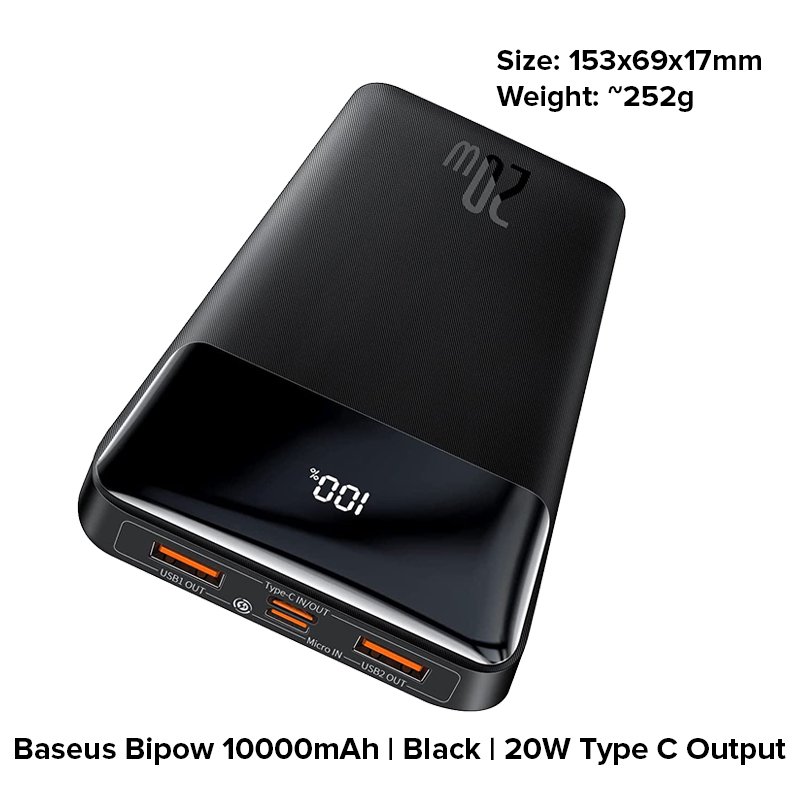(SG) Baseus 10000 mAh / 30000 mAh Powerbank w LED display – PD QC 20W ...
