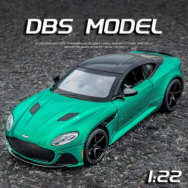 【RUM】1:22 Scale Aston Martin DBS Alloy Car Model Light & Sound Effect ...