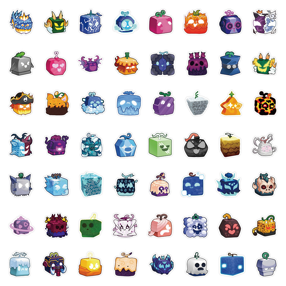 RA 60pcs BLOX FRUITS Stickers Guitar Suitcase Cup Laptop Graffiti DIY ...