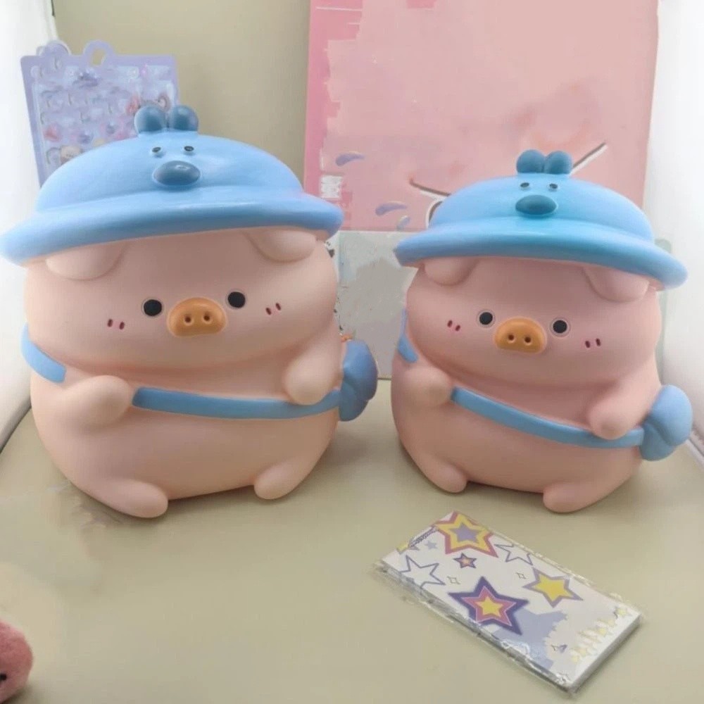 Animal Figurines Vinyl Cartoon Pig Money Box Resistant Fall Large ...