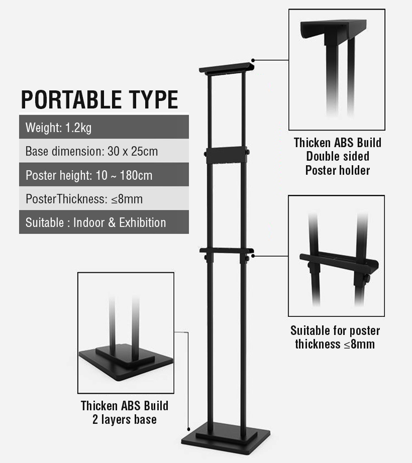 Double Sided Metal Poster Stand | Kapaline Board Display Stand | Heavy ...