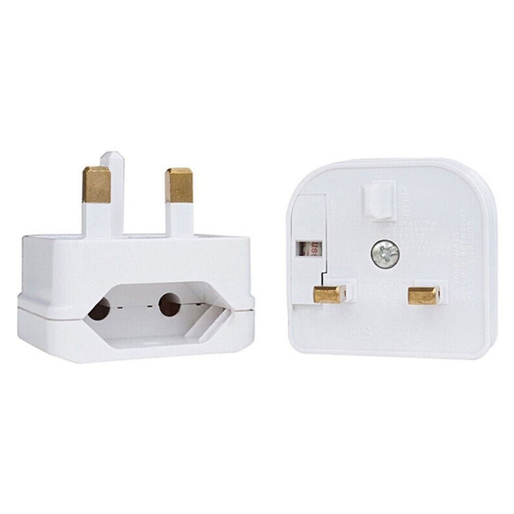 XHVAQE Converter Mains Electrical Plugs EU 2 Pin to UK 3 Pin Plug ...
