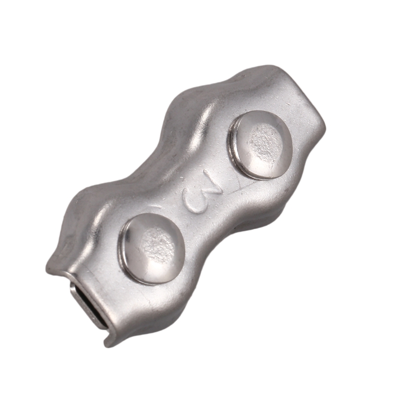 10 Pcs 3mm Duplex Clips Stainless Steel Wire Cable Rope Grips Clamps ...