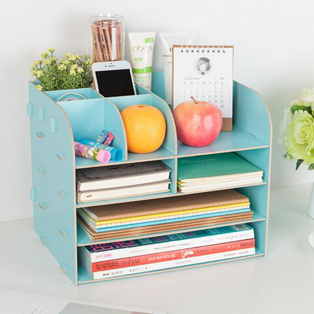 【The Quiet Page】Xrhyy Desk Wooden Storage Box Office Supplies Finishing ...