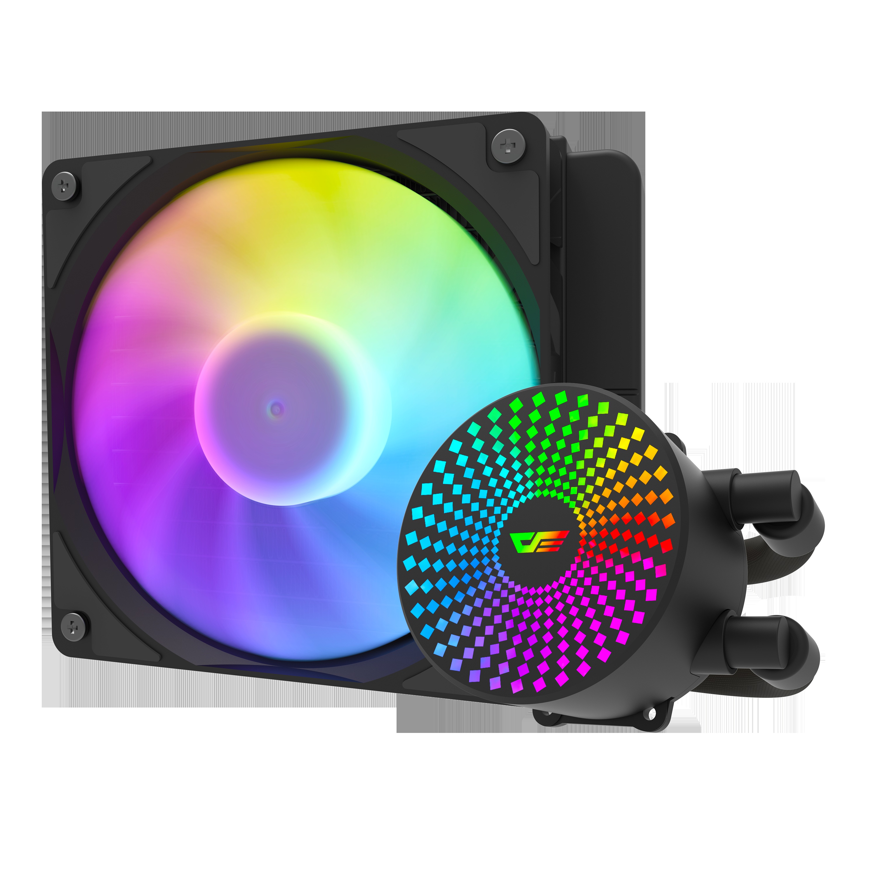 Ddarkflash DC240 Whit Cpu Cooler 4 Pin Pwm 3 Pin 5V Addressable Argb ...
