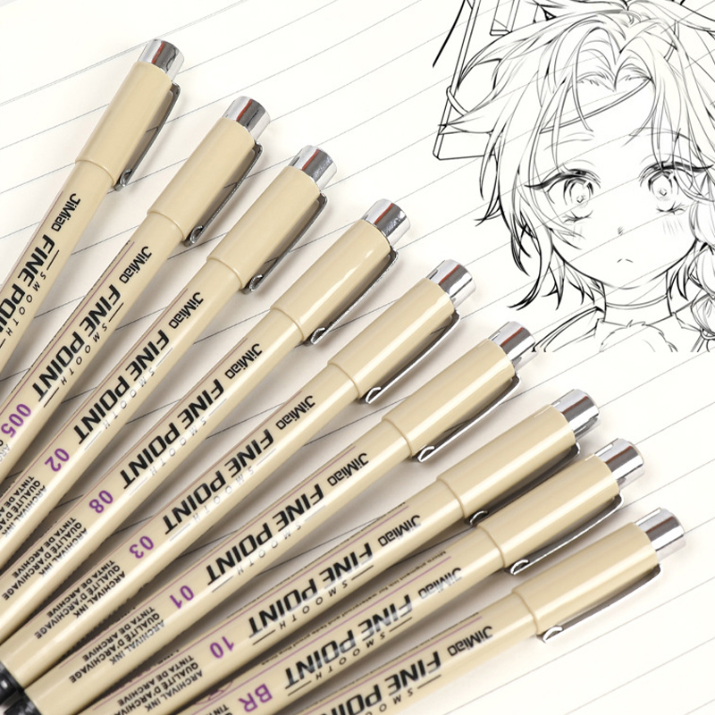 12 Line Drawing Pen Waterproof Art Architecture Black Sketch Fineline ...