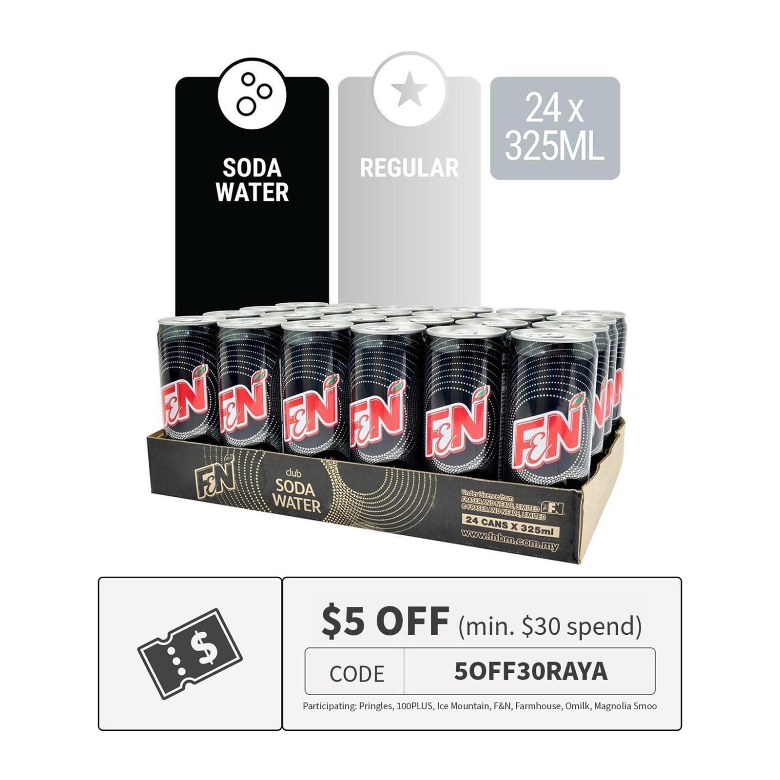 F&N Club Soda Water 325ML x 24 | Lazada Singapore