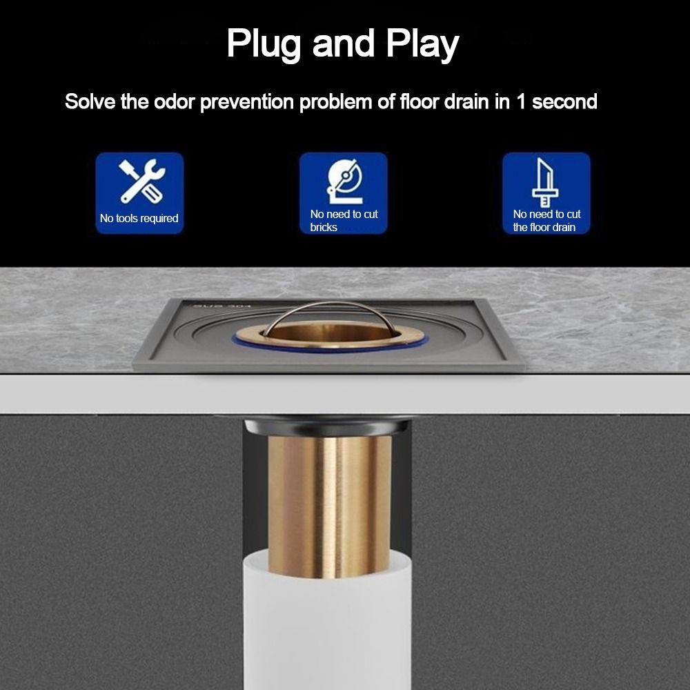 Anti Odor Floor Drain Core Insect Prevention Self-Closing Drain Cover ...