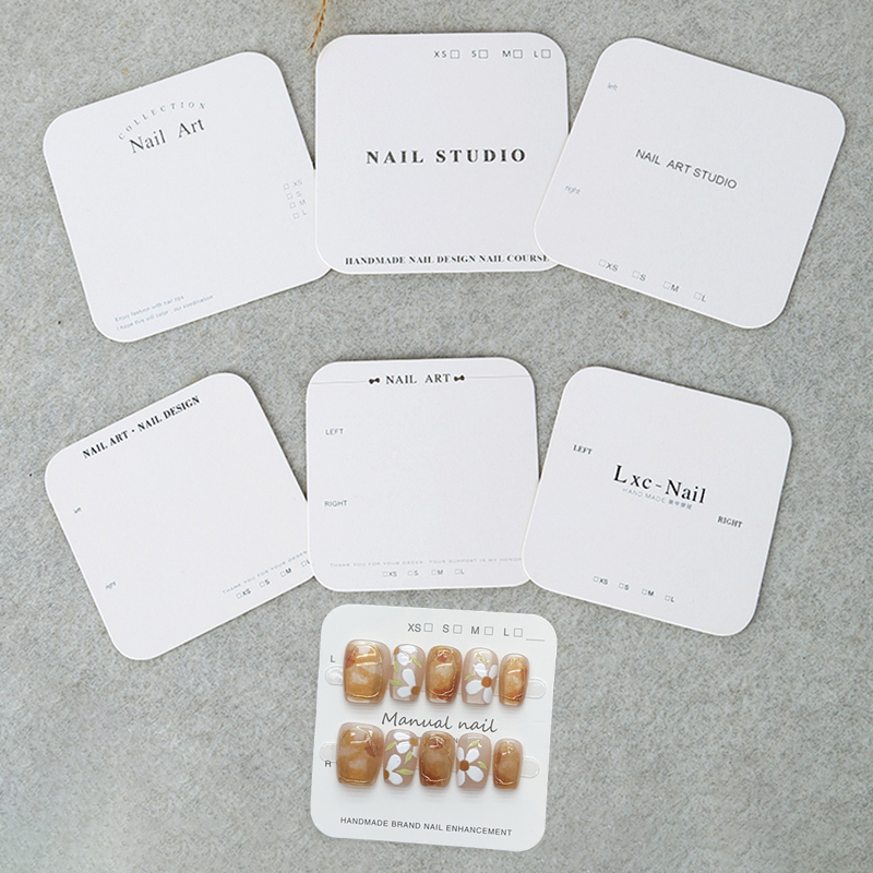 20 Sheets Nail Packaging Display Cardboard Fake Nails Card For Press On ...