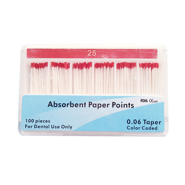 【EleganceEssence】0.06 Taper Dental Absorbent Paper Points 25# Red Color ...