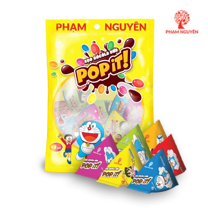 Kẹo tam giác Doraemon Poppip Phạm Nguyên gói 212g(40 gói x 5.3g ...