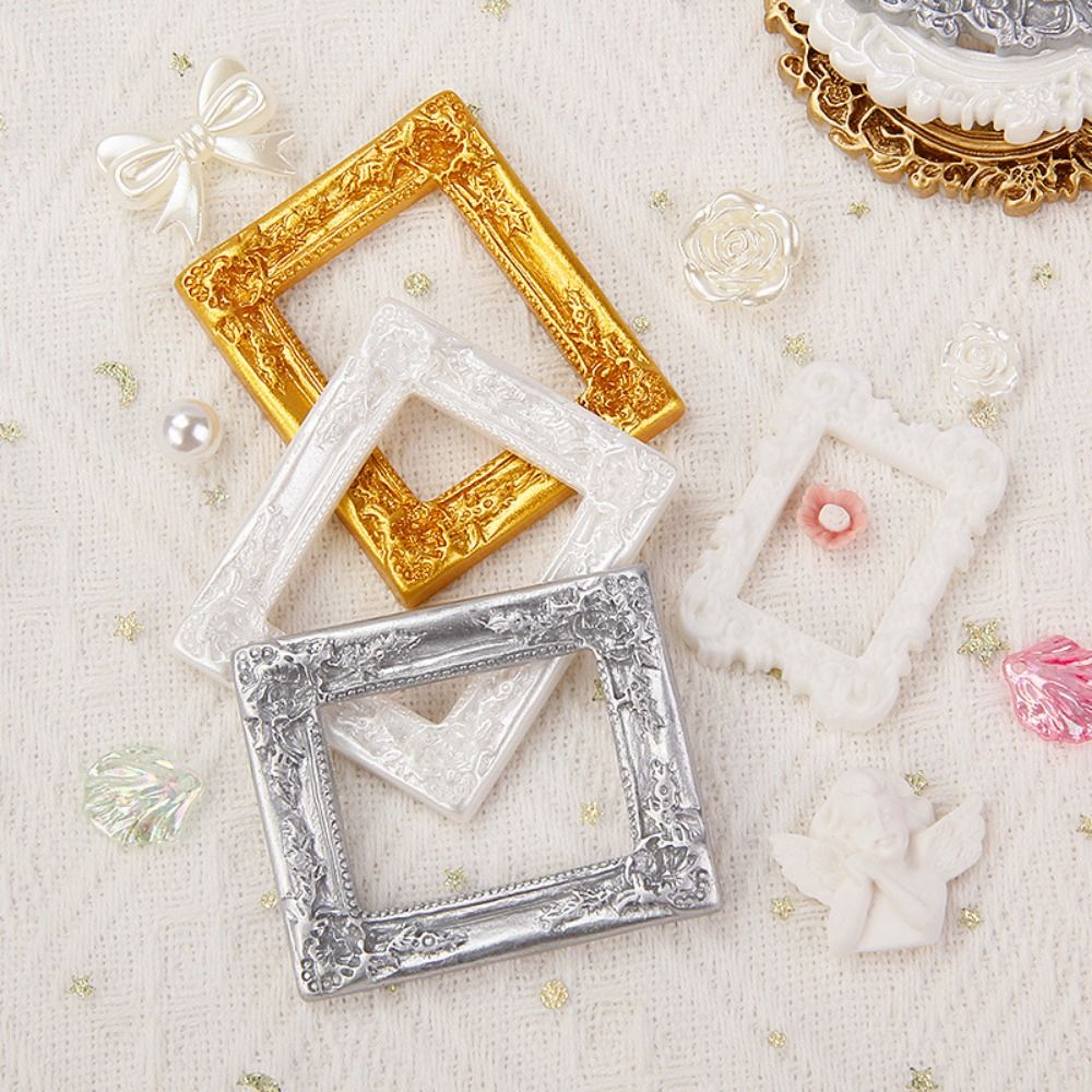 Multiple Styles DIY Resin Photo Frame Miniature Rustic Mini Mirror ...