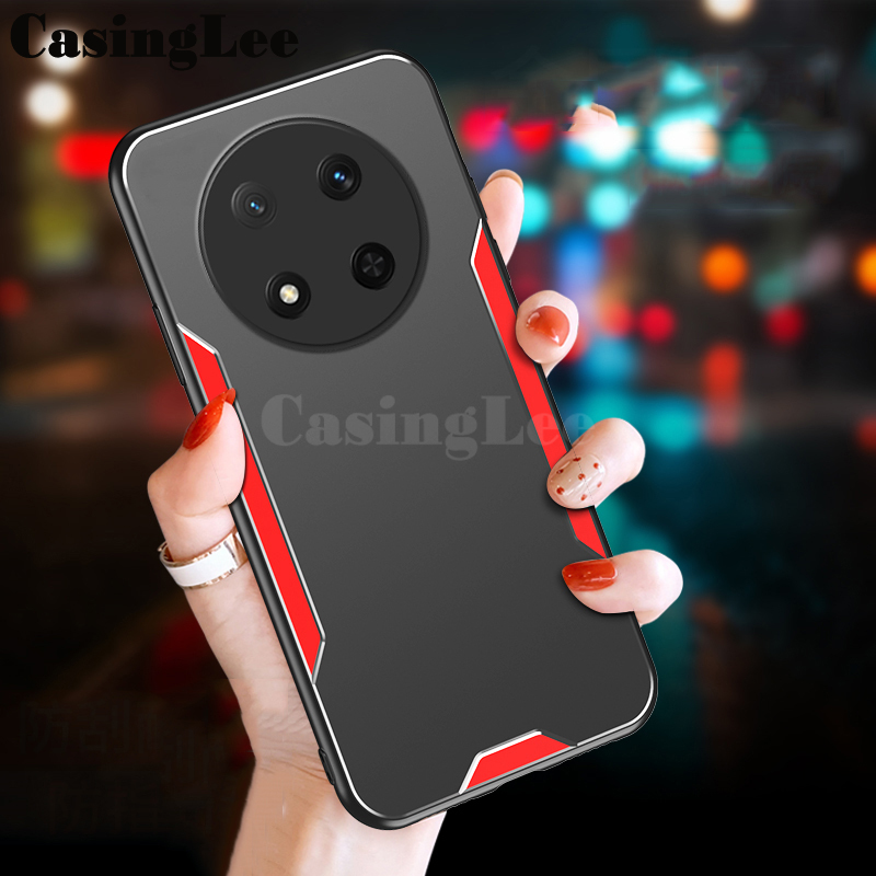 For Honor X9C Case Aluminum Metal Matte Cover Soft Silicone Frame ...