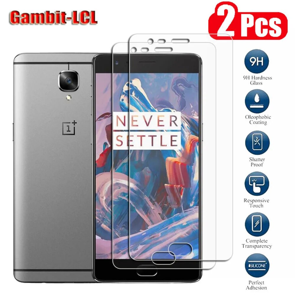 2Pcs Original Protective Tempered Glass For OnePlus 3 3T 5.5 OnePlus3 ...